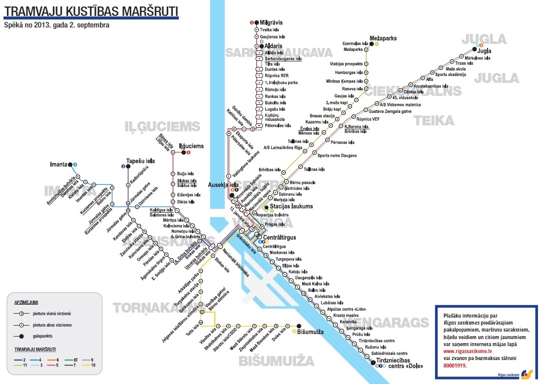 Tranvías de Riga : Horario : Mapa : Paradas : Tarifas » Tranvías