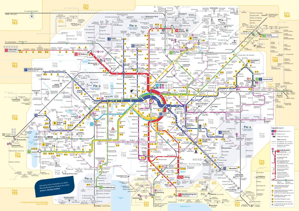 Tranvías de Leipzig : Horario : Mapa : Paradas : Tarifas » Tranvías